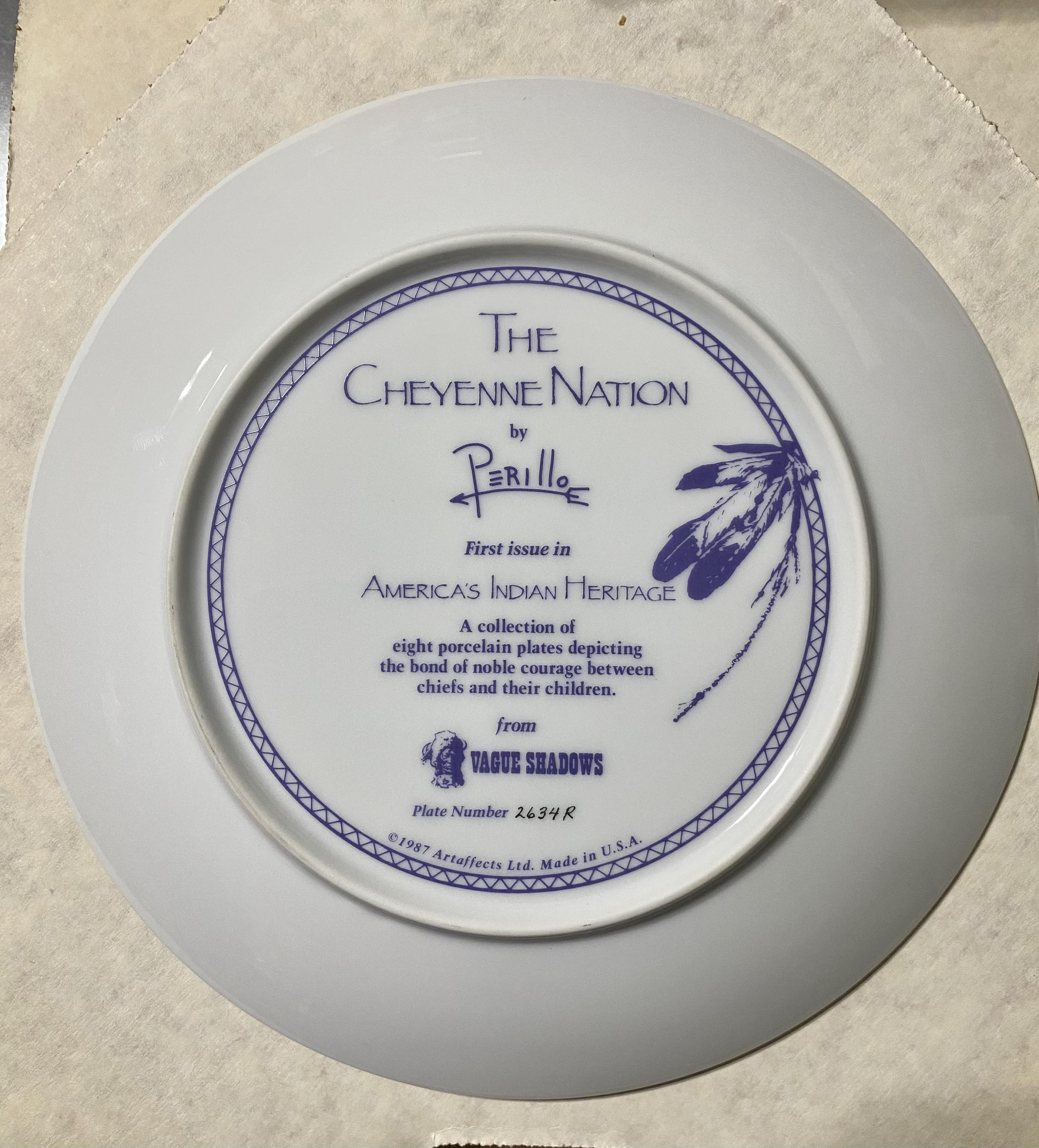 The Cheyenne Nation Wall Plate Porcelain America's Indian - Etsy