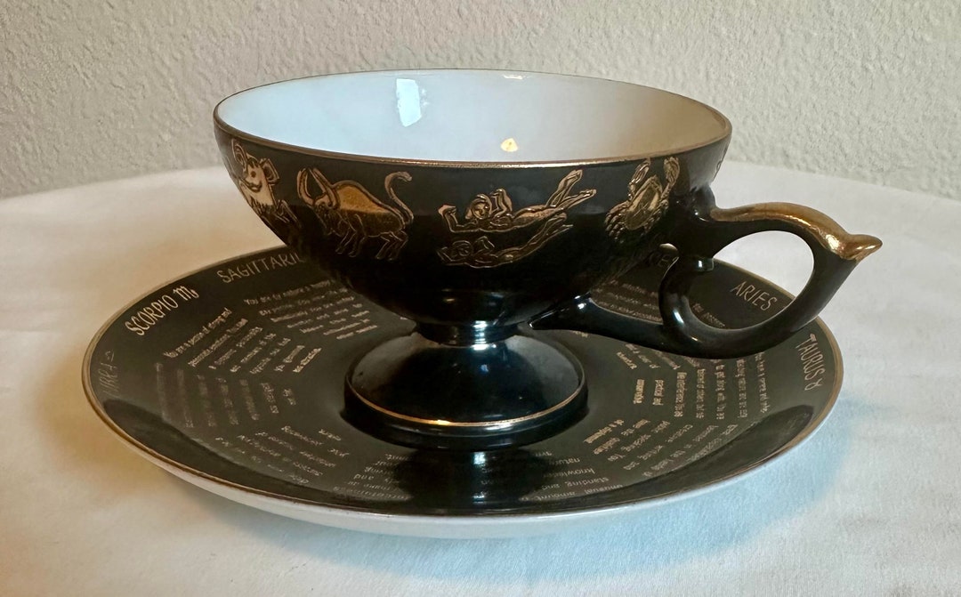 Astral Tea Cup, Astrological Vintage Tea Cup With Zodiac Signs and ...