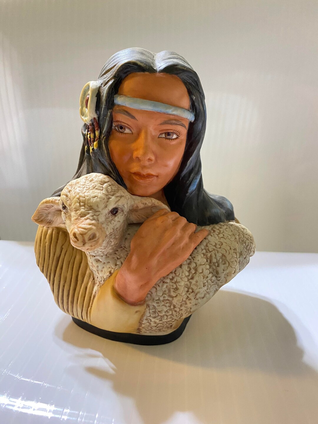 Lily of the Mohawk Porcelain Bust Figure Artist Gregory Perillo 1984 ...