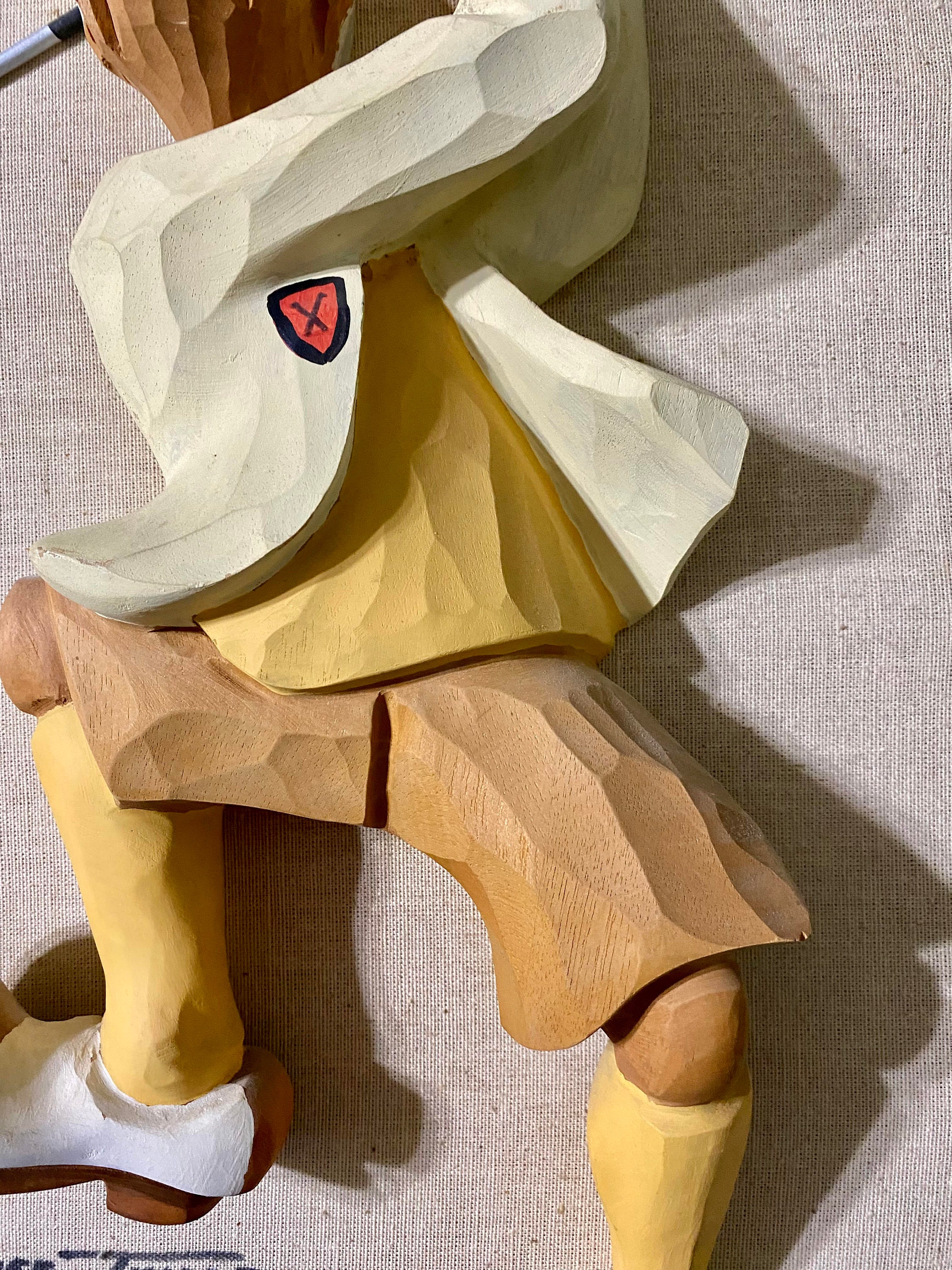 Duff Tweed Wall Carving Wood Sculpture 1970s-1980s Golfer Swinging Club ...