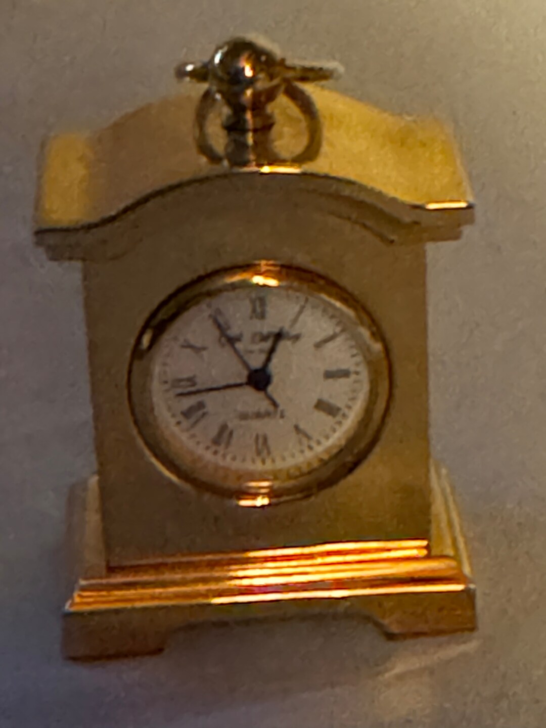 Miniature Gold Quartz Clock - Etsy