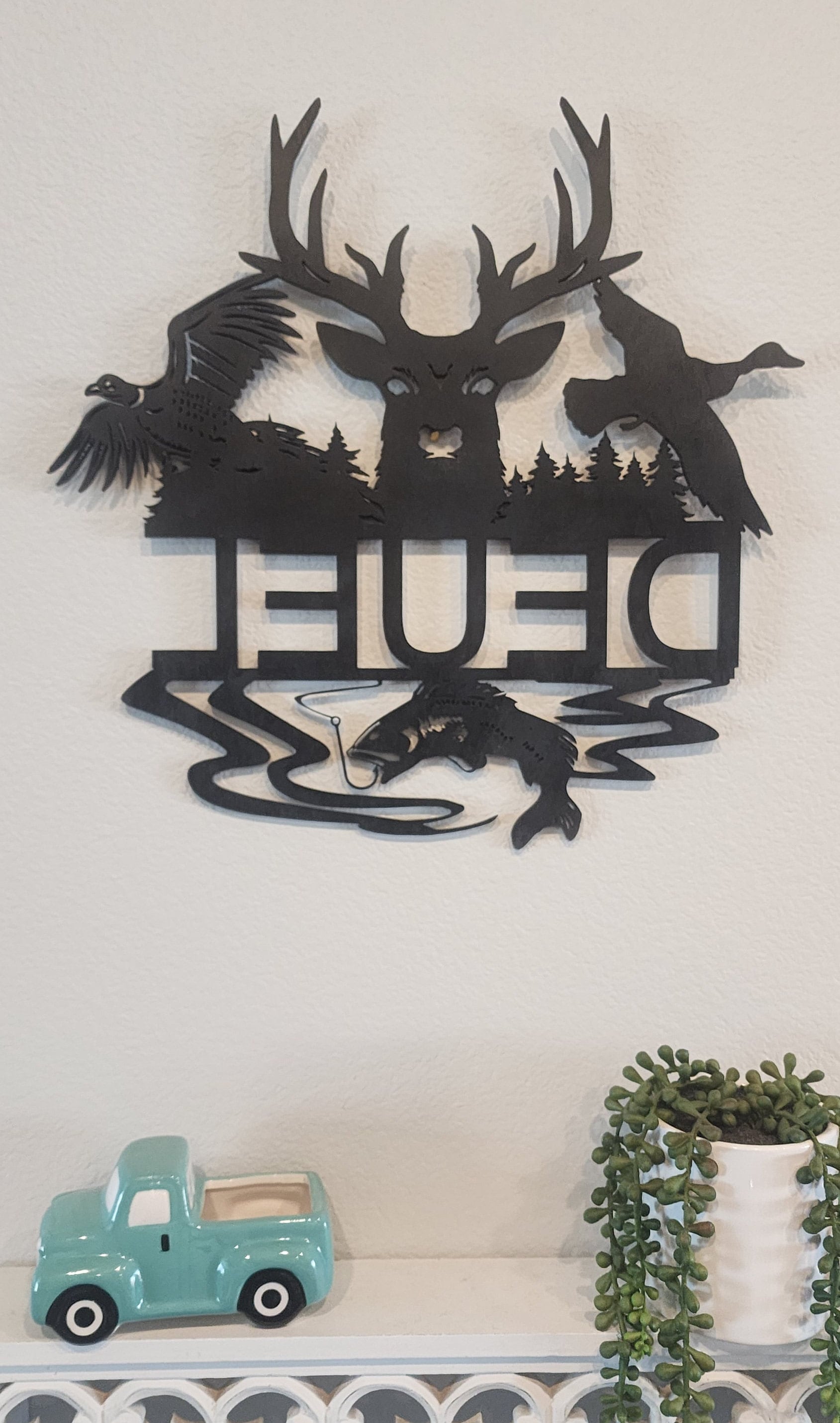 Personalized Hunting Name Sign Buck, Duck, Pheasant, Deer, Bass ...