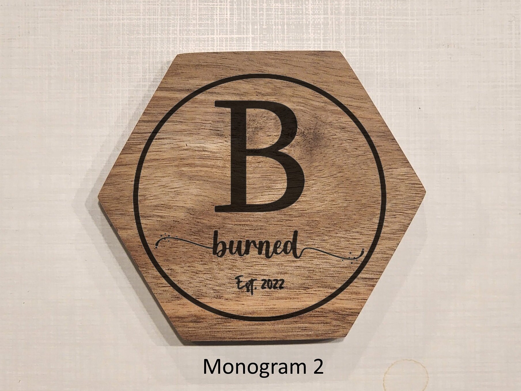 Custom Hexagon Acacia Wood Coaster - Etsy