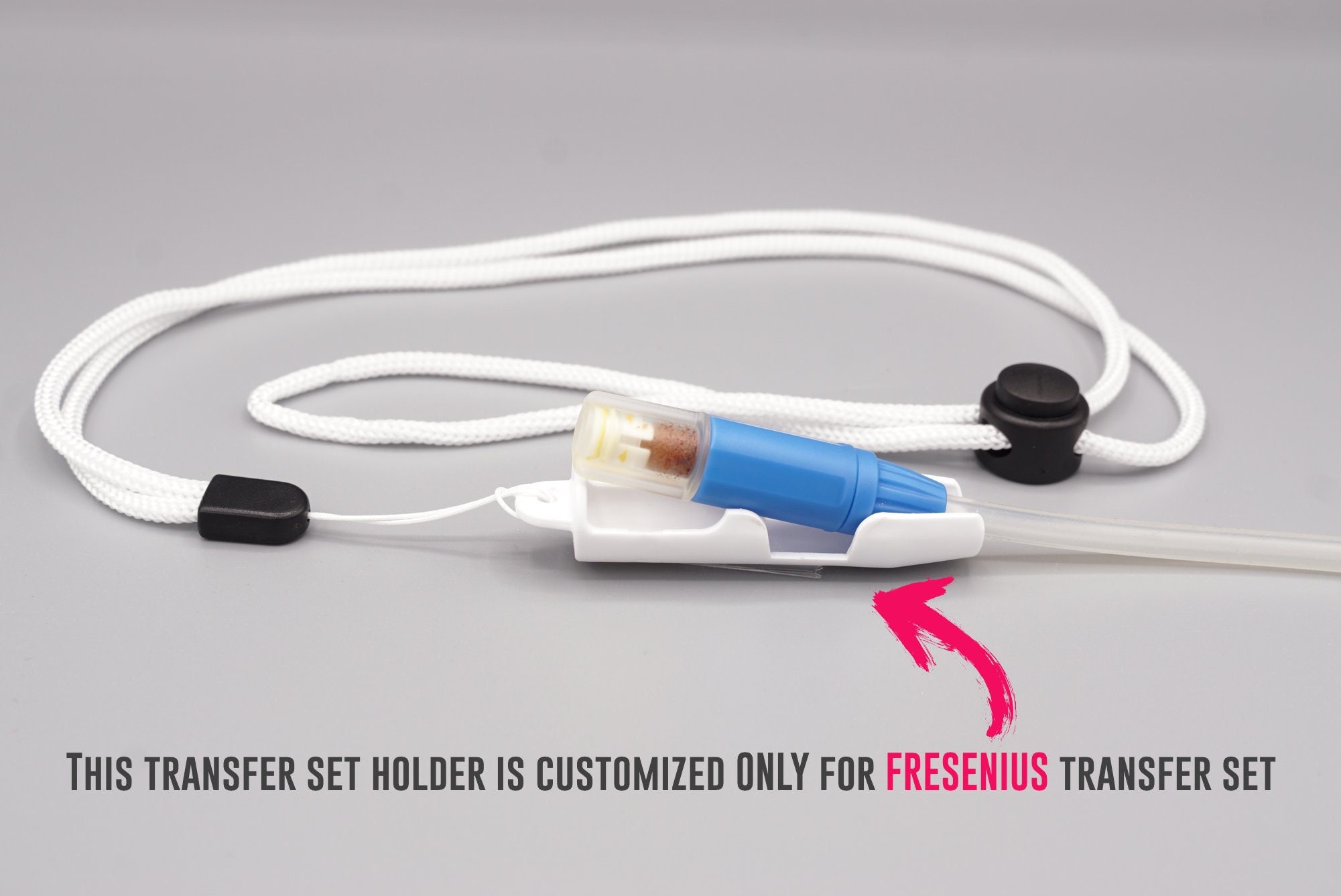 Peritoneal Dialysis Transfer Set Holder With Adjustable Necklace ...