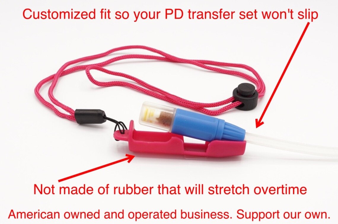 PD Transfer Set Holder Necklace - Adjustable Length, Fresenius ...