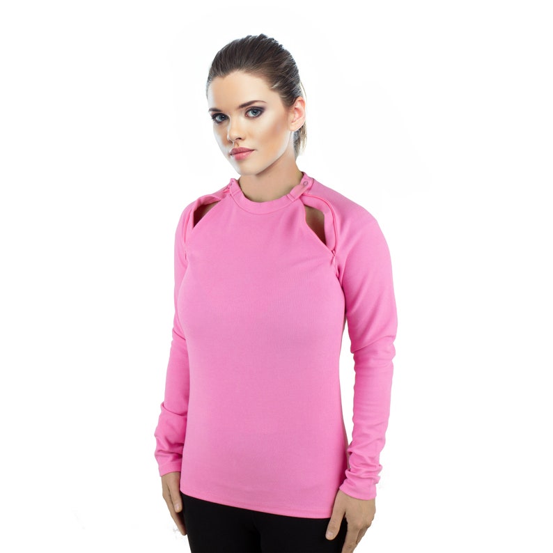 Dialysis Port Access Top: Chemo Recovery Shirt With Zippers - Etsy