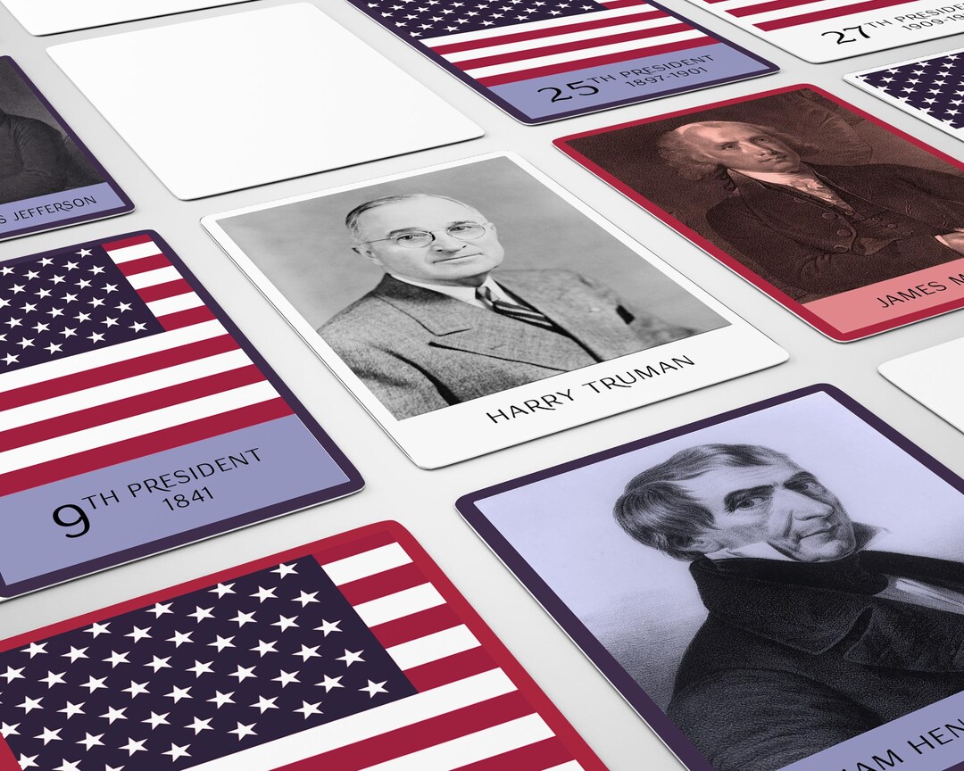 U.S. Presidents Memory Matching Game Digital Download - Etsy