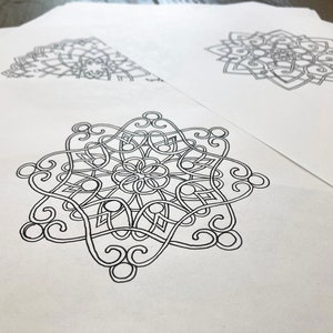 8.5"x11" Printable PDF Coloring Sheets, Snowflake Patterns, 10 Sheets ...