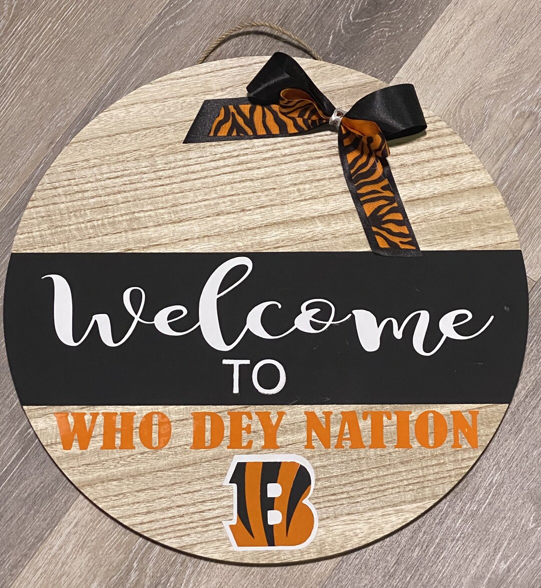 Bengals Welcome Door Sign/wall Decor - Etsy