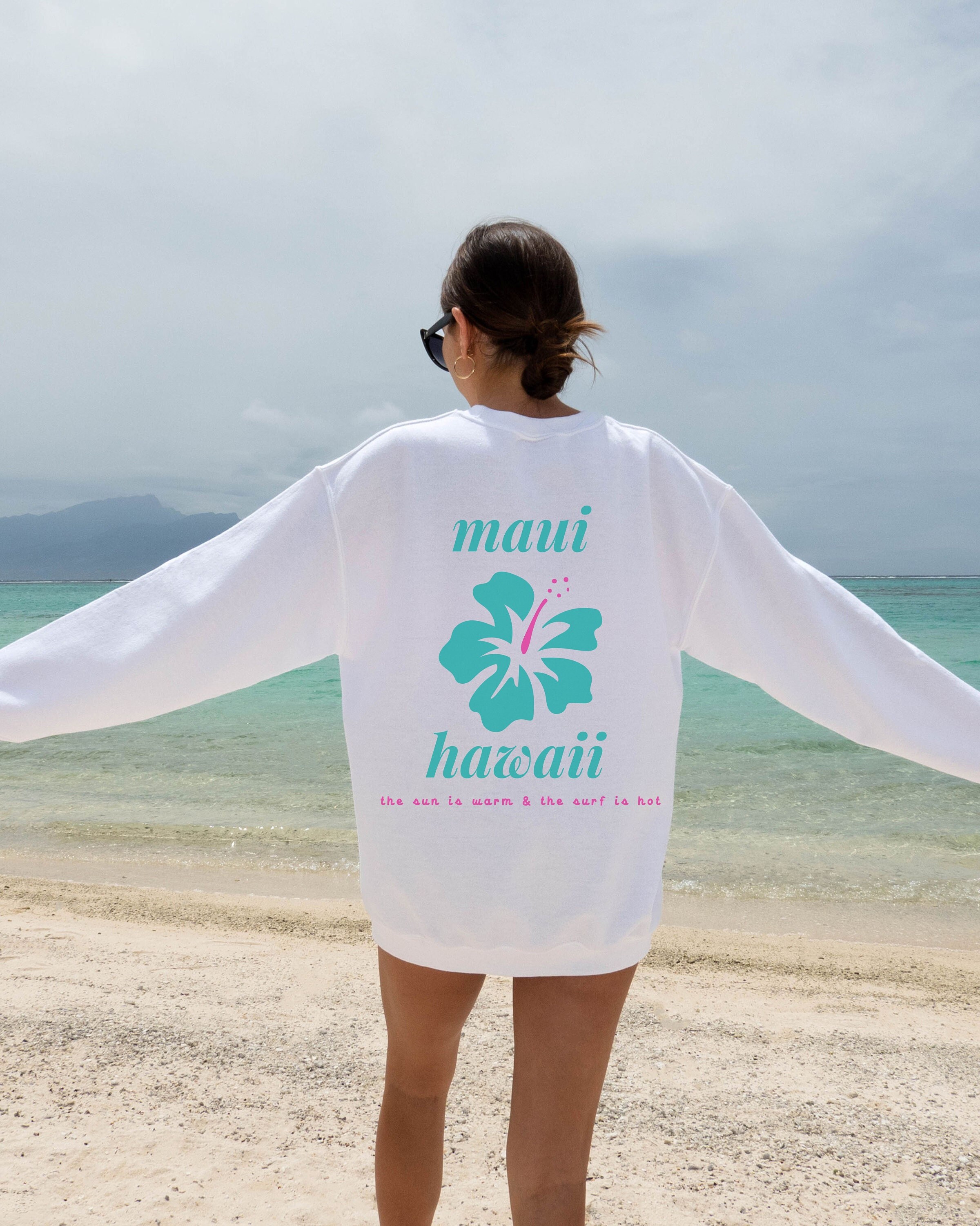 Maui Hawaii Sweatshirt, Aloha Sweater, Travel Sweatshirt, Hawaiian Top ...