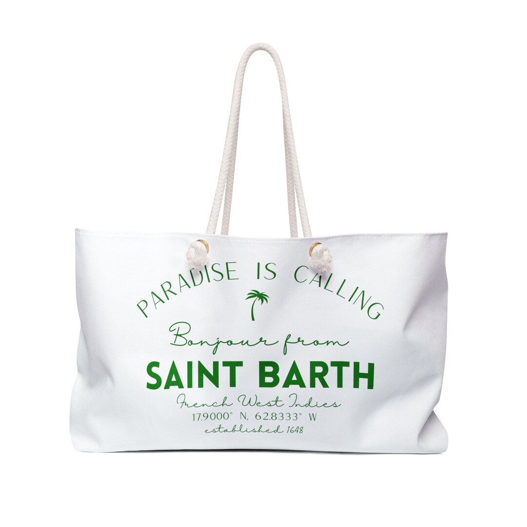 Saint Barth Weekender Bag, Travel Oversized Tote, Matching Bags, Custom ...