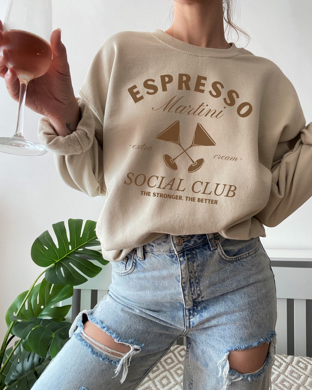 Espresso Martini Sweatshirt, Custom Cocktail Shirt, Social Club Shirt ...