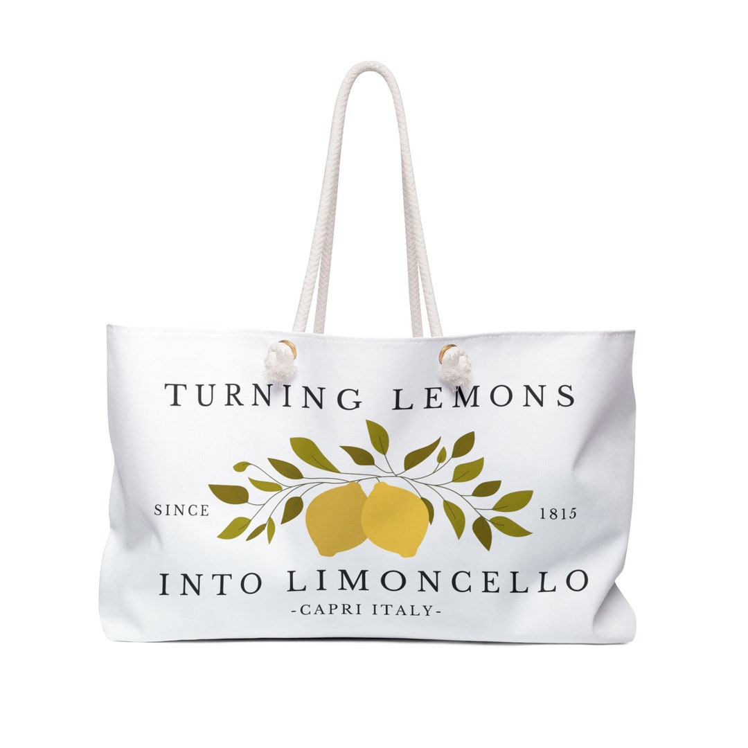 Italy Large Travel Tote, Turning Lemons Into Limoncello, Italy ...