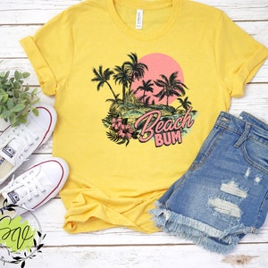 Beach Bum, Beach Tee, Vacation Tee, Tropical T-shirt, Cruise T-shirt ...