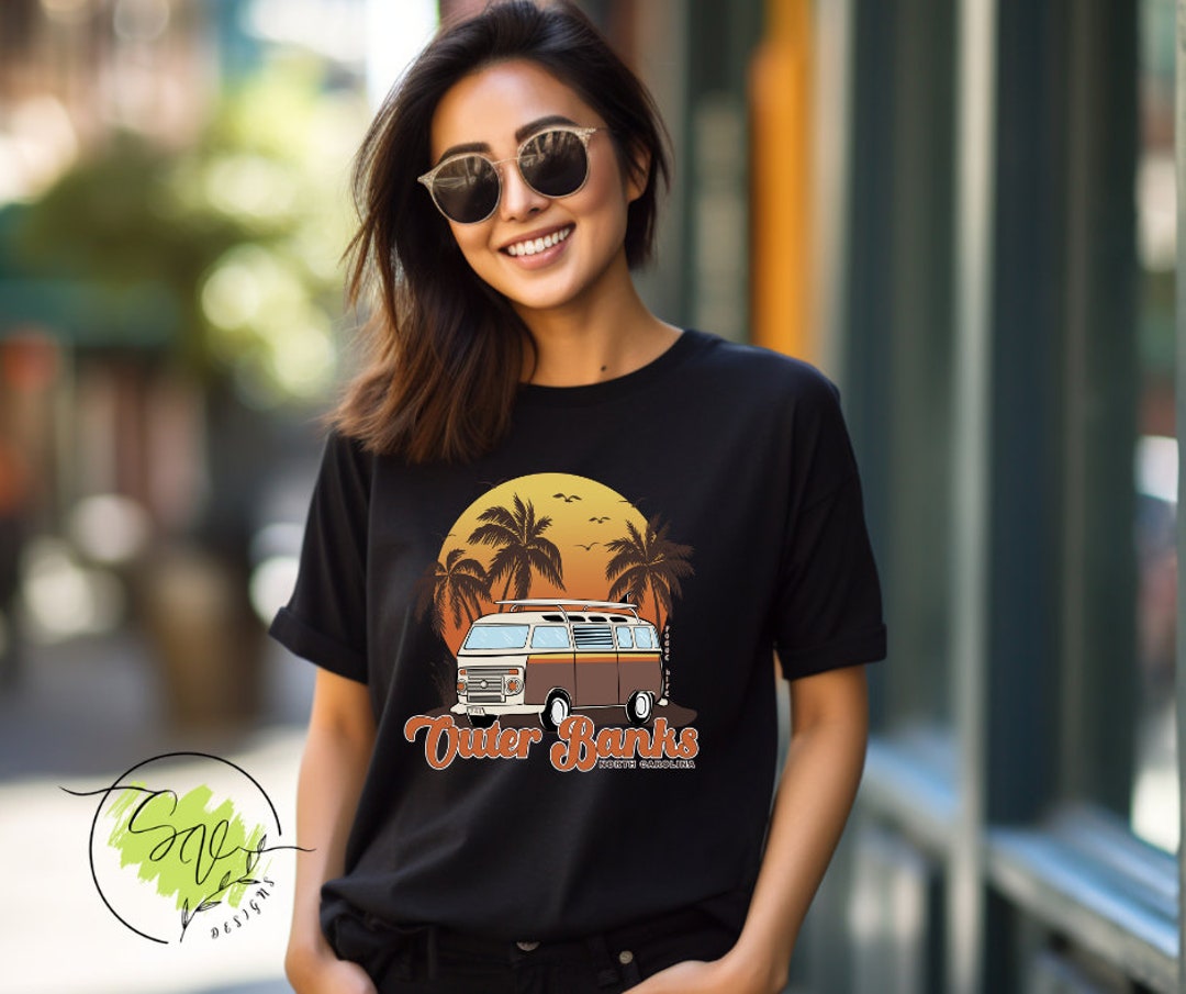 Outer Banks, Twinkie Van, North Carolina, Retro, Graphic Tee, Hippie ...