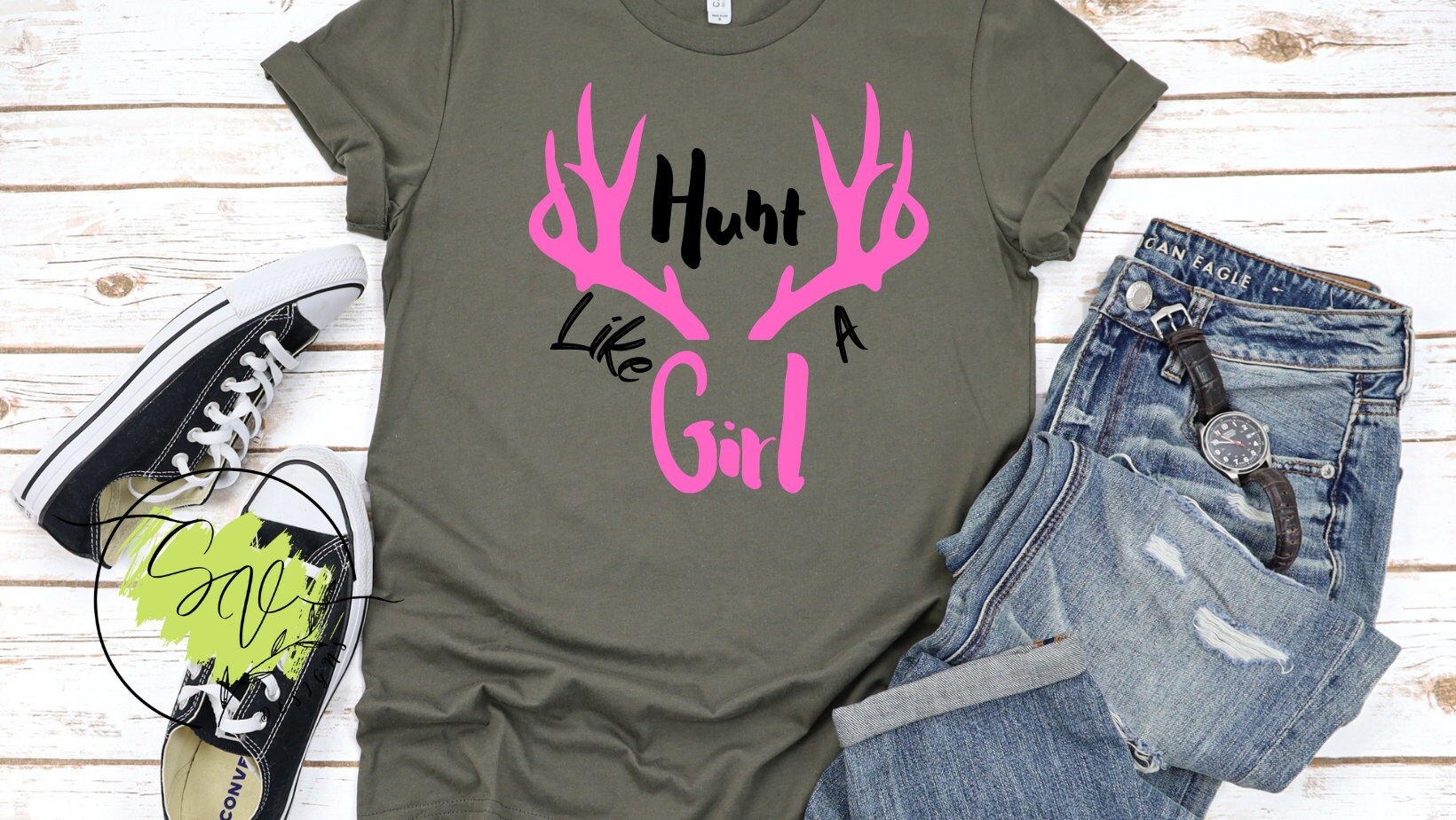 Girls Hunt Too Camo Hot Pink Women Deer Hunting Pink - Etsy