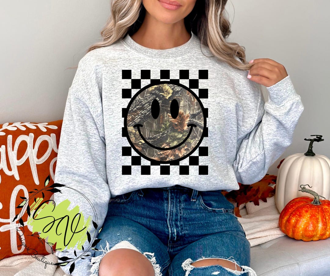 Hunting, Camo Smile Face, Grunge, Retro, Checkered, Checkered Smile ...