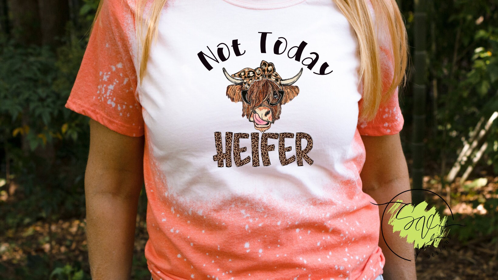 Not Today Heifer Highland Cow Cow's Cowhide Bleach - Etsy
