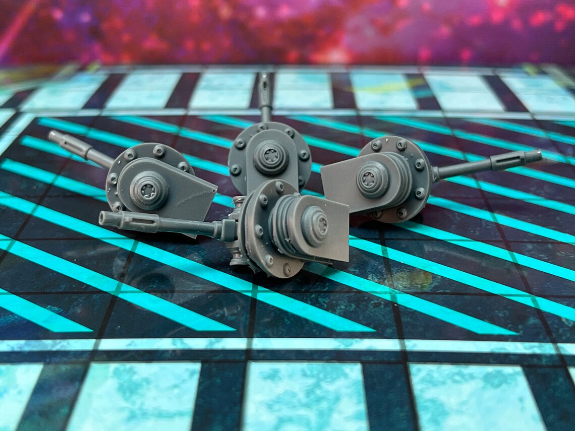 28mm Sci-fi Wargaming Wall Turrets Set Legion Cyberpunk Shatterpoint - Etsy