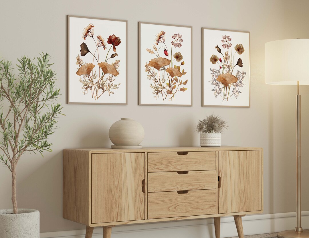 Set of 3 Wildflower Posters, Watercolor Wildflowers Prints, Field ...