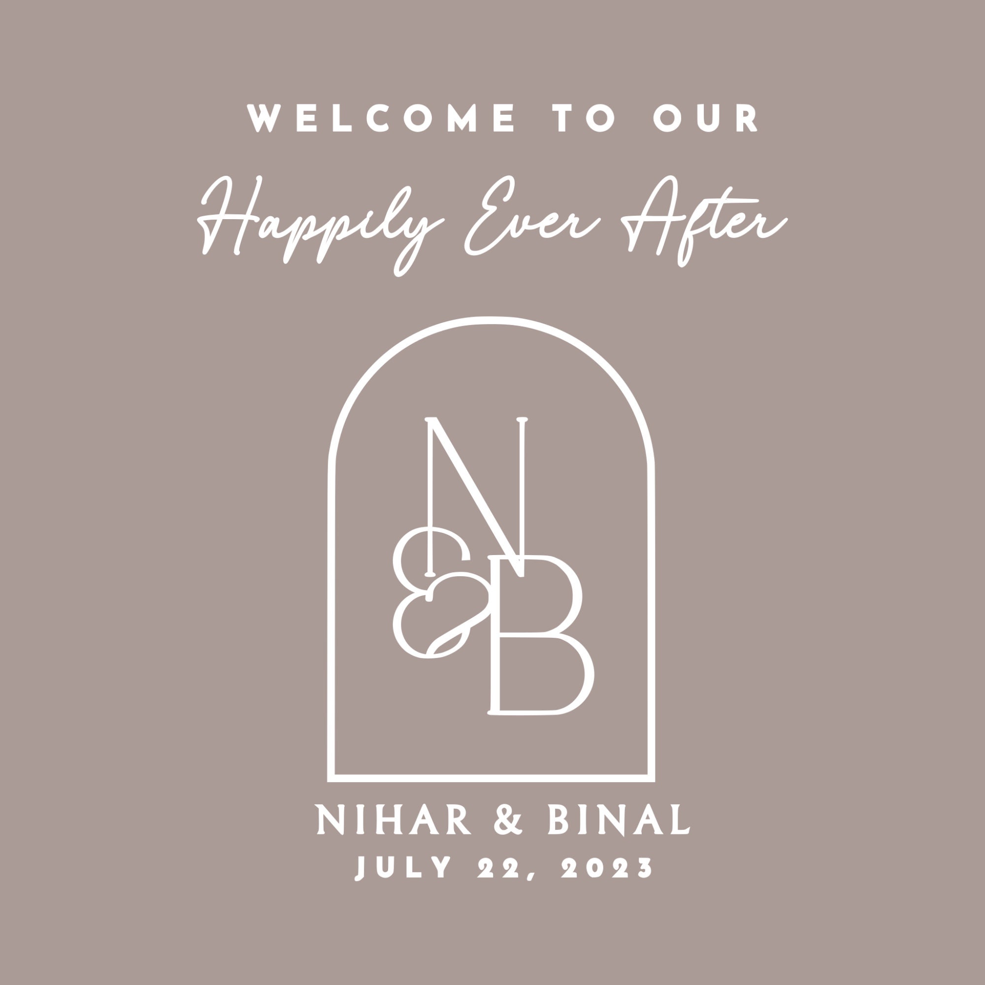 Welcome Event Sign, Wedding Logo Design, Event Décor, Vinyl Decals ...