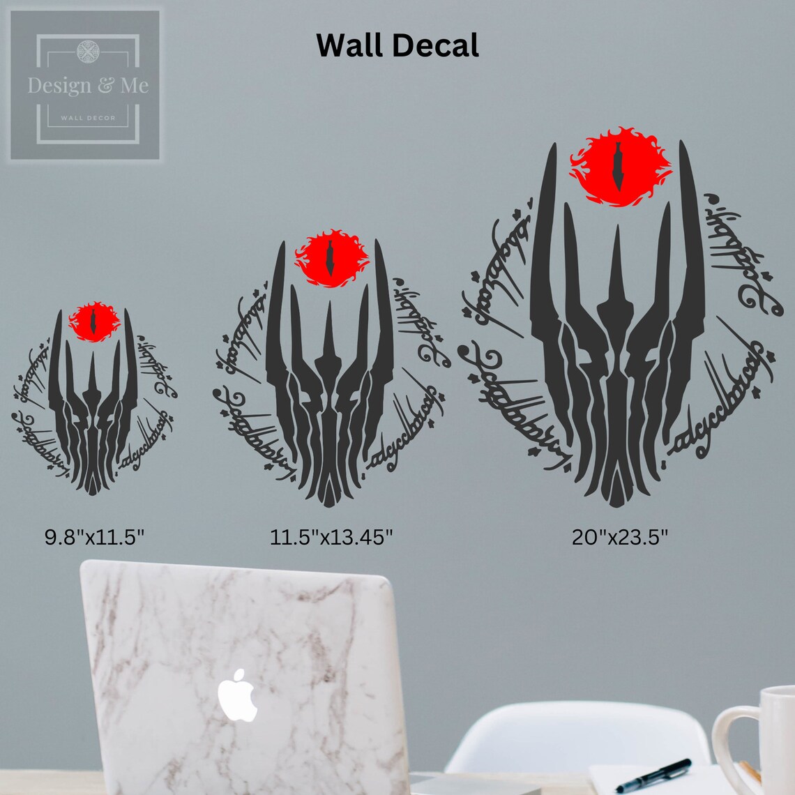 Eye of Sauron Wall Decal Lord of the Rings Vinyl Sticker - Etsy