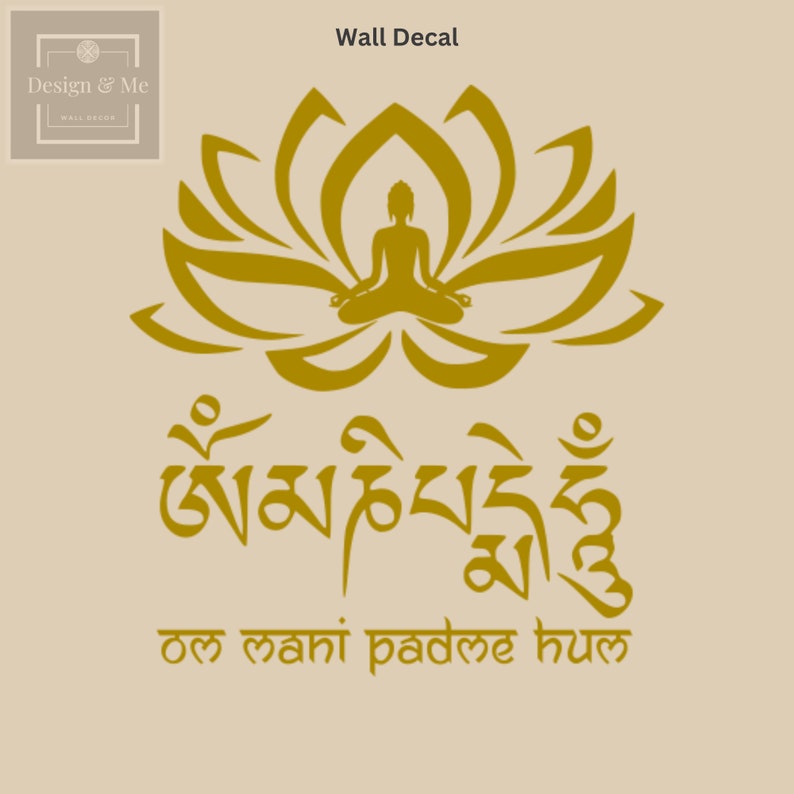 Om Mani Padme Hum, Tibetan Chants Decal, Sacred Mantra Decal, Buddhist ...