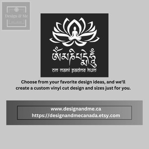 Om Mani Padme Hum, Tibetan Chants Decal, Sacred Mantra Decal, Buddhist ...