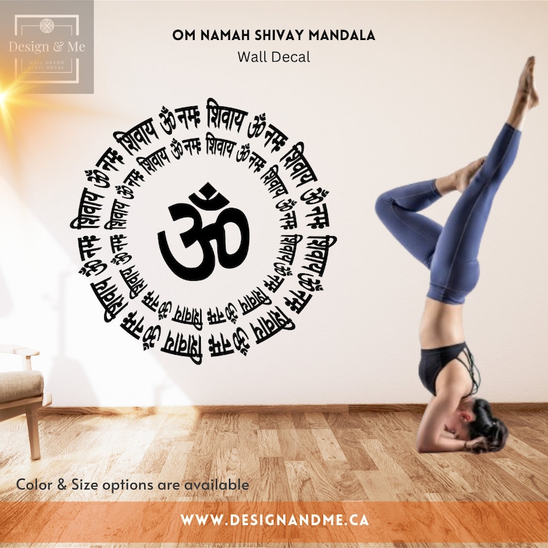 OM Namah Shivay Mandala, OM Namah Shivay, OM Sign, Vinyl Stickers ...