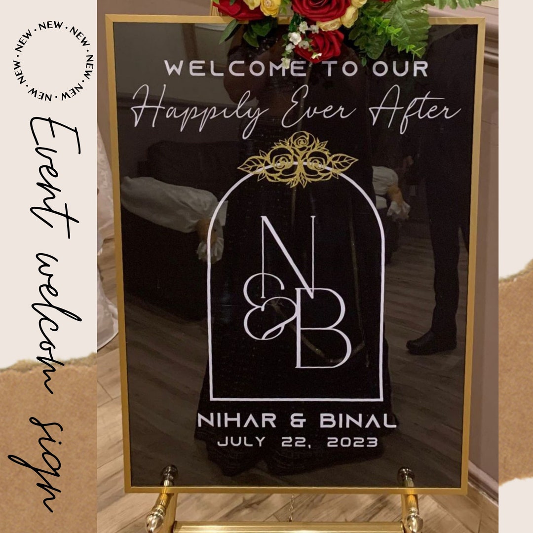 Welcome Event Sign, Wedding Logo Design, Event Décor, Vinyl Decals ...