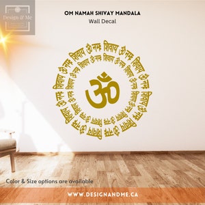 OM Namah Shivay Mandala, OM Namah Shivay, OM Sign, Vinyl Stickers ...