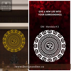 OM Mandala - OM Sign - Vinyl Stickers Ganesh Utsav Décor - Om Symbol ...