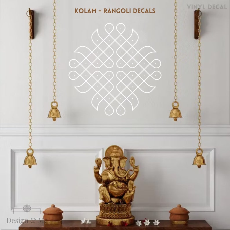 Kolam Designs Vinyl Decals, Diwali Decoration, Rangoli Style - Etsy