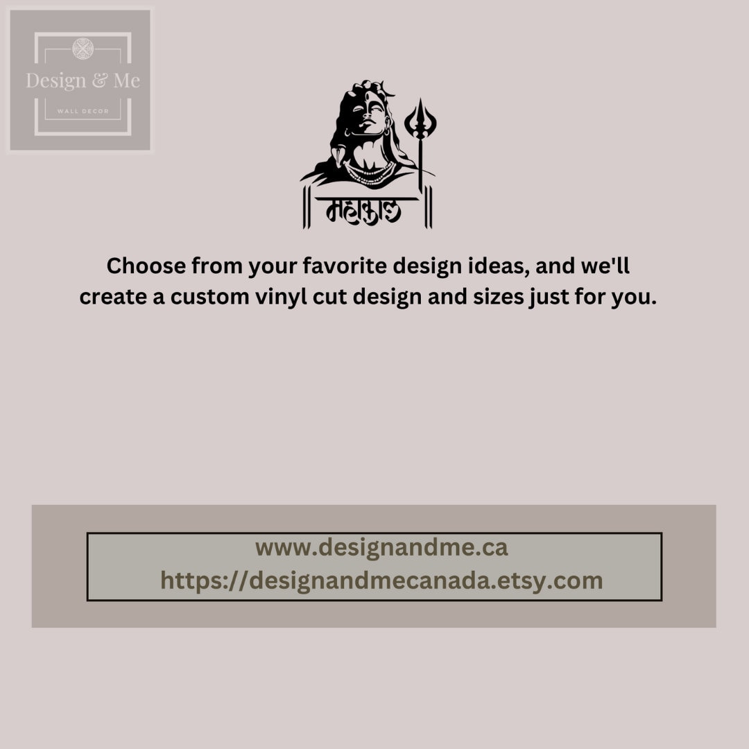 Mahakaal Wall Decals Laptop Stickers, Sacred Hindu Art, Vinyl Car ...