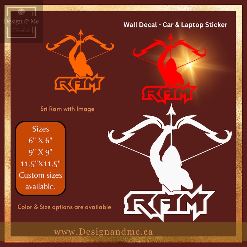 Jai Shri Ram Wall Decals, Jai Shri Ram Car Stickers, Laptop Stickers ...