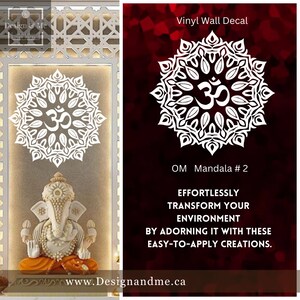 OM Mandala - OM Sign - Vinyl Stickers Ganesh Utsav Décor - Om Symbol ...