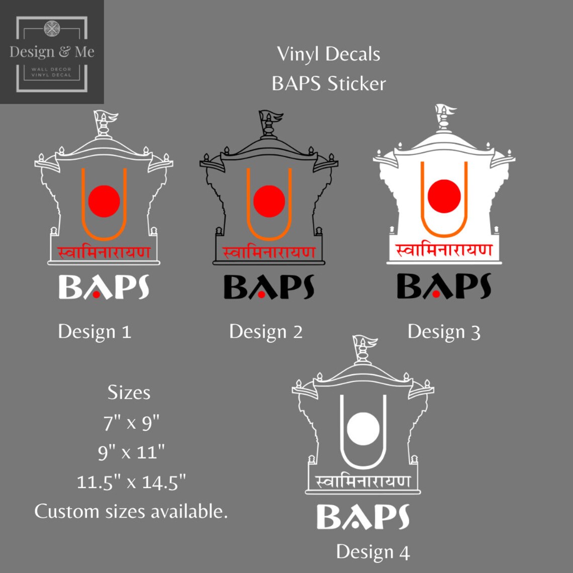 Swaminarayan Vinyl Decal, BAPS Spiritual Art Sticker - Etsy