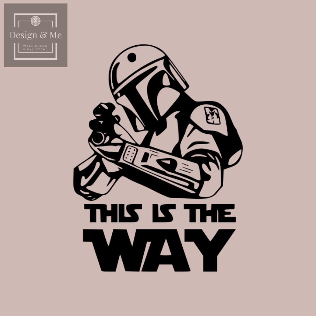 Mandalorian Vinyl Sticker, Star Wars Inspired Laptop Decal, Car Window ...