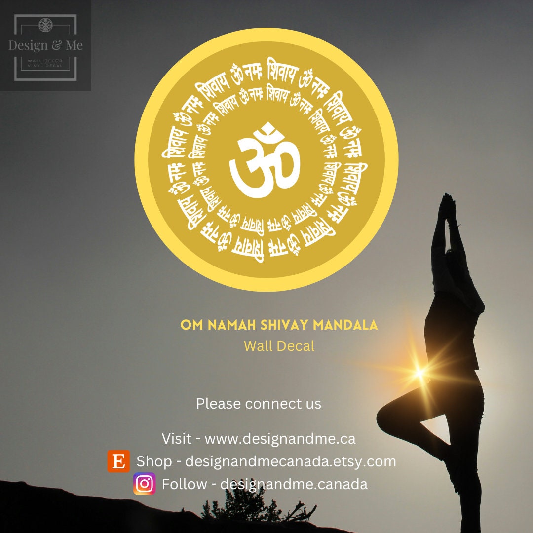 OM Namah Shivay Mandala, OM Namah Shivay, OM Sign, Vinyl Stickers ...