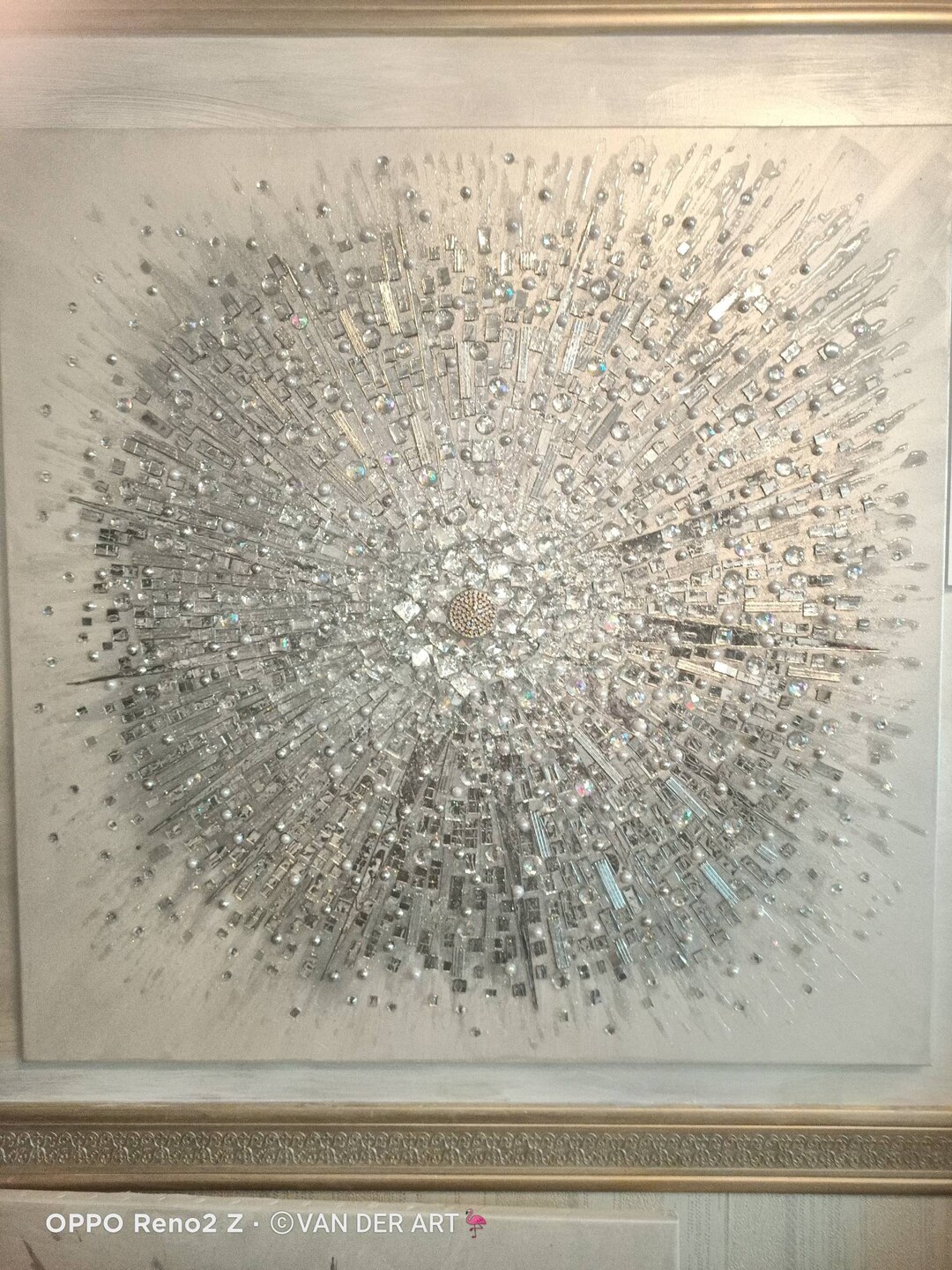 Silver Mosaic Shining Painting Any Color Any Size / Big Silver Diamond ...