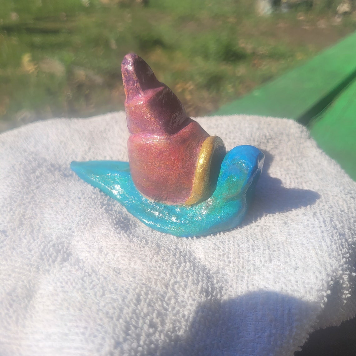 Handmade Clay Sea Snail Sculpture - Sparkling Ocean Decor - Etsy