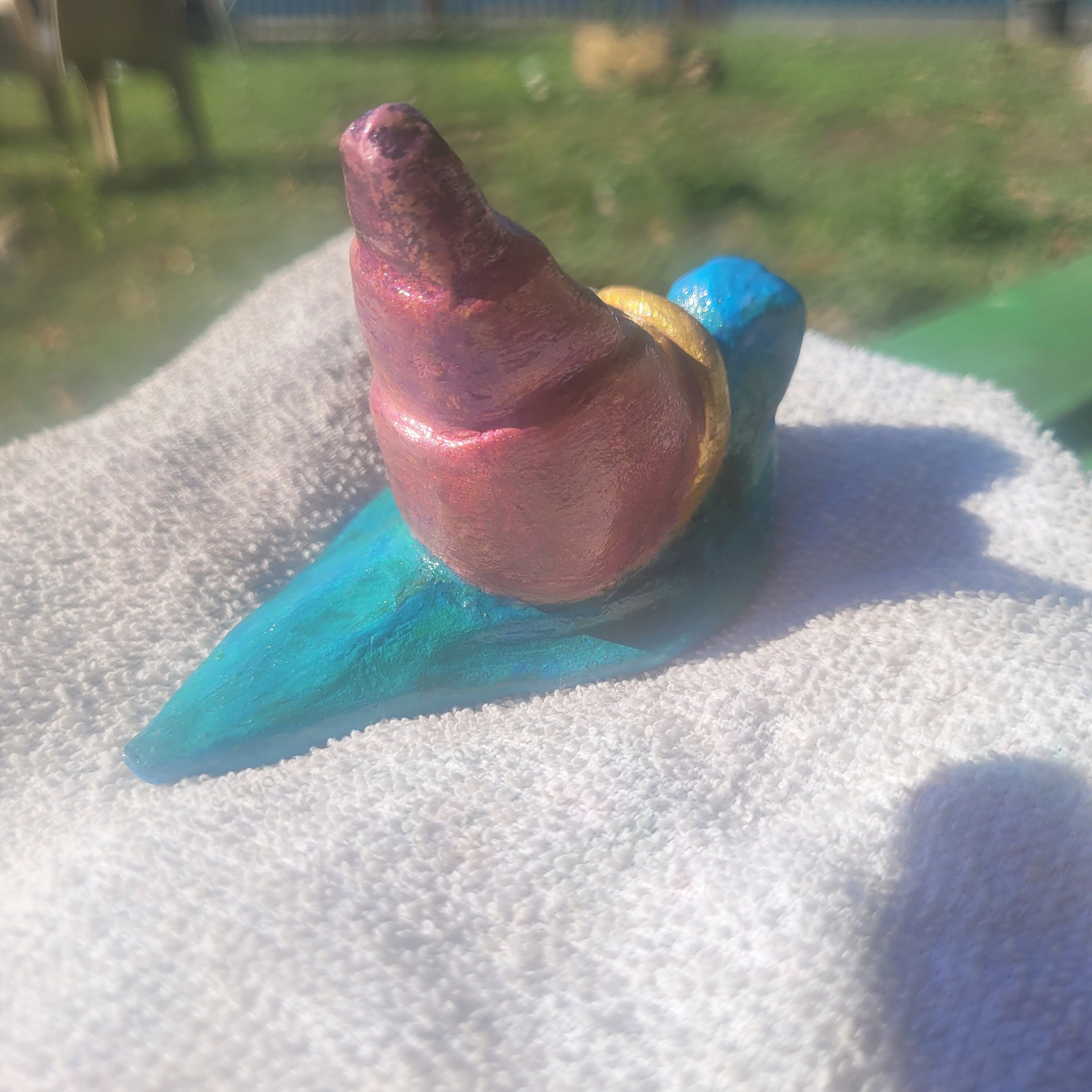 Handmade Clay Sea Snail Sculpture - Sparkling Ocean Decor - Etsy