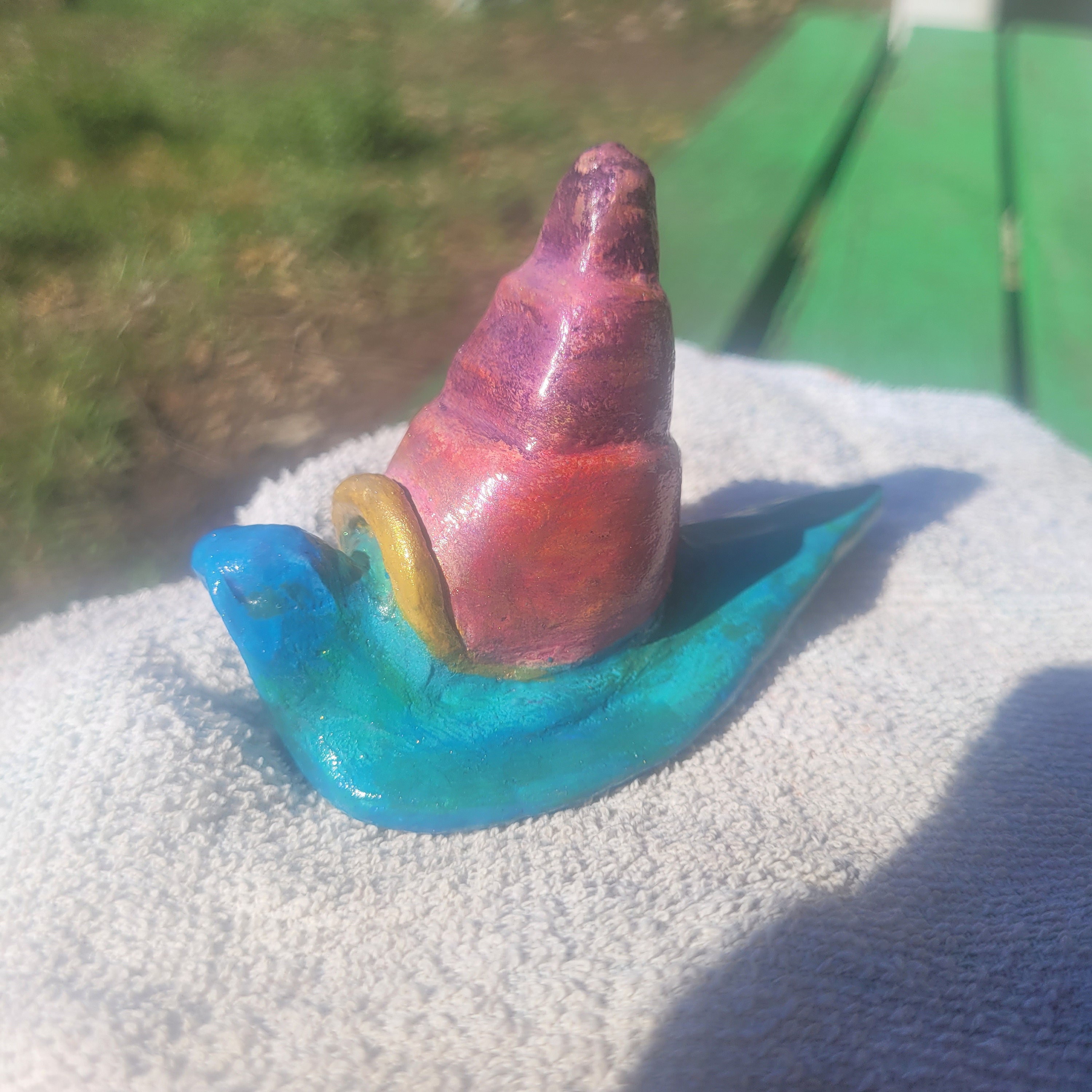 Handmade Clay Sea Snail Sculpture - Sparkling Ocean Decor - Etsy