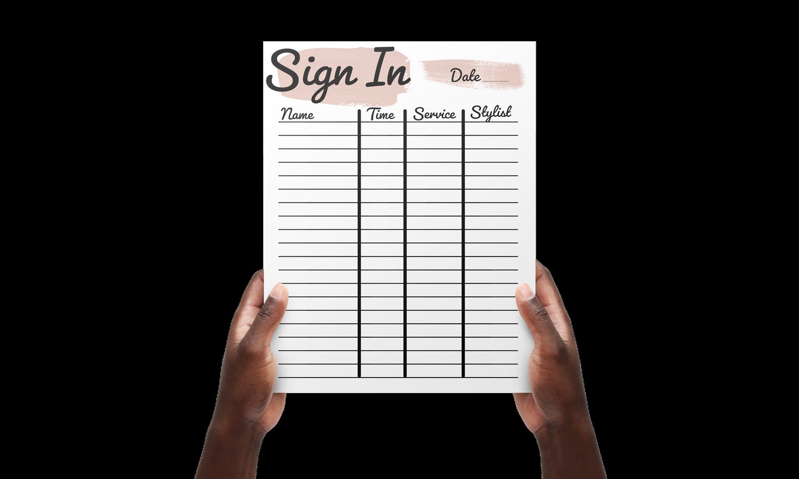 Salon Client Sign in Sheet Printable,instant Download, PDF, Minimal ...