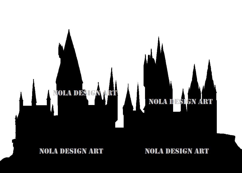 Hogwarts Silhouette SVG PNG JPG Stencil Digital Download - Etsy Australia