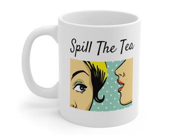 The Tea Tarot Card Mug, Spill the Tea Mug, Occult Tarot Card Tea Mug ...