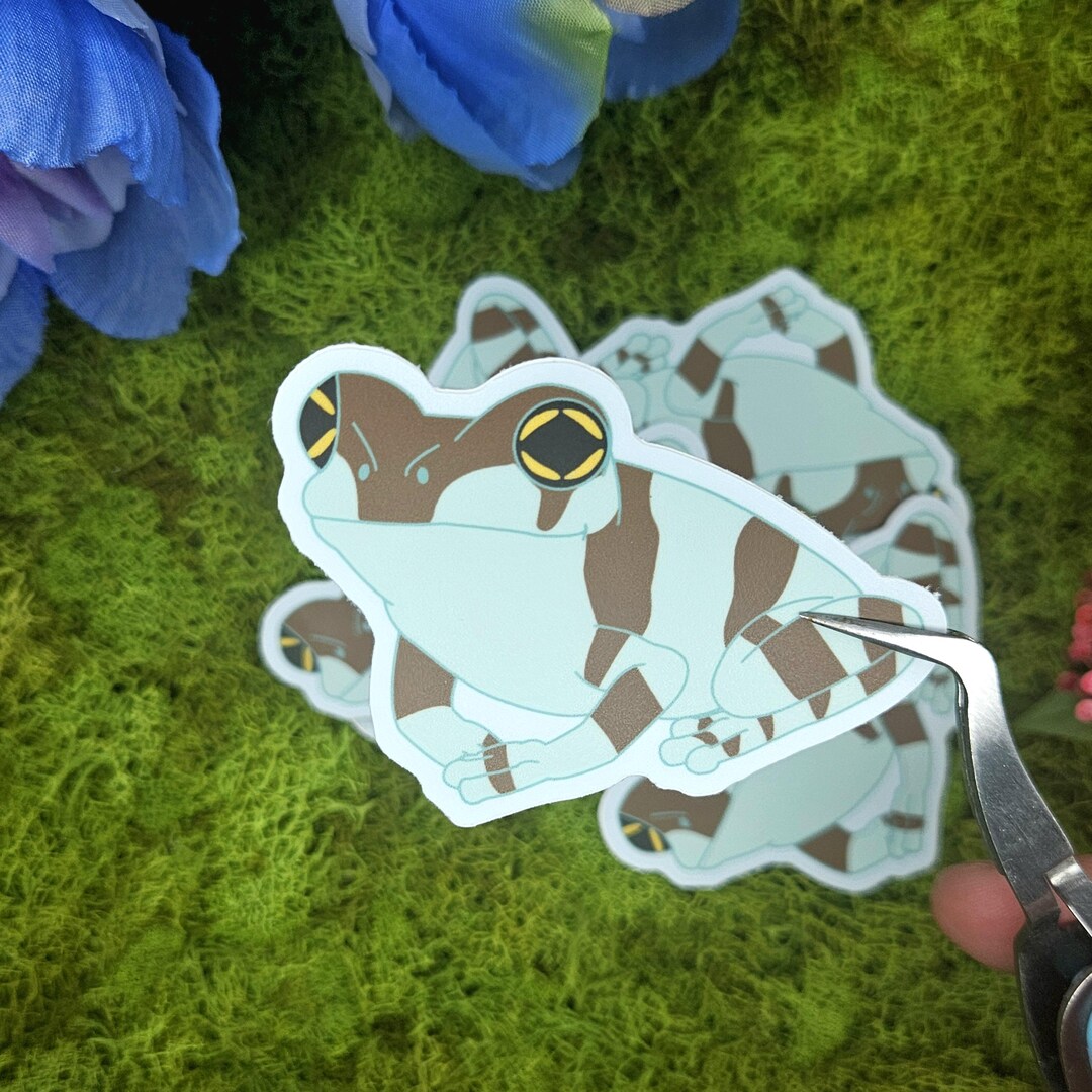 Polite Milk Frog Vinyl Sticker | Dishwasher Safe, Frog Sticker ...