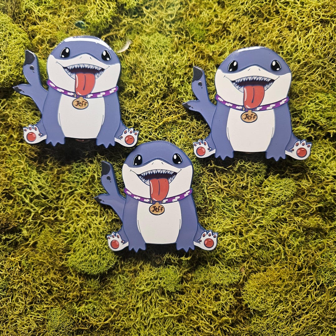 Jeffy Shark Enamel Pin - Etsy