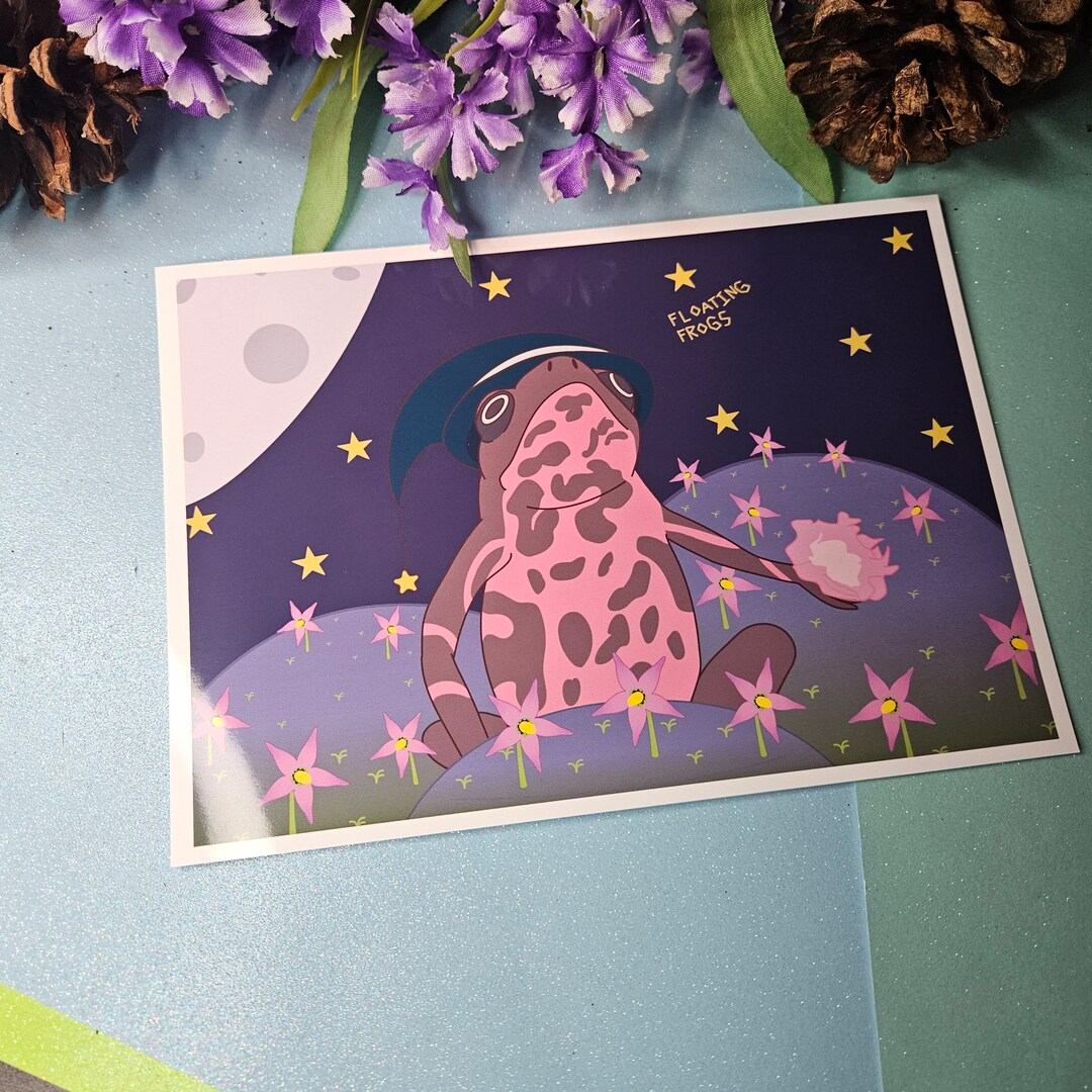 Warlock Frog Mini Print Frog Art Print, Spooky Frog, Dnd Frog, Warlock ...