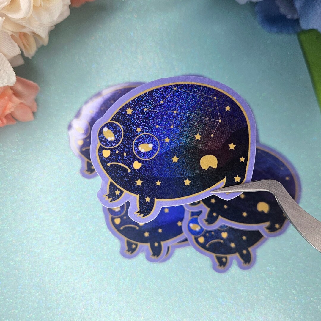 Night Sky Reggie Glitter Sticker | Frogcore, Cottagecore, Toad, Brown ...